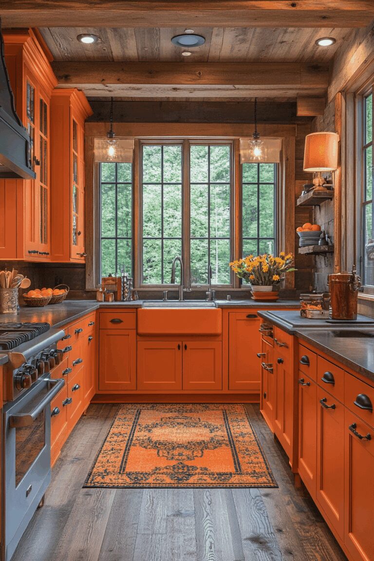 29 Orange Kitchen Cabinets That Spark Energy And Style