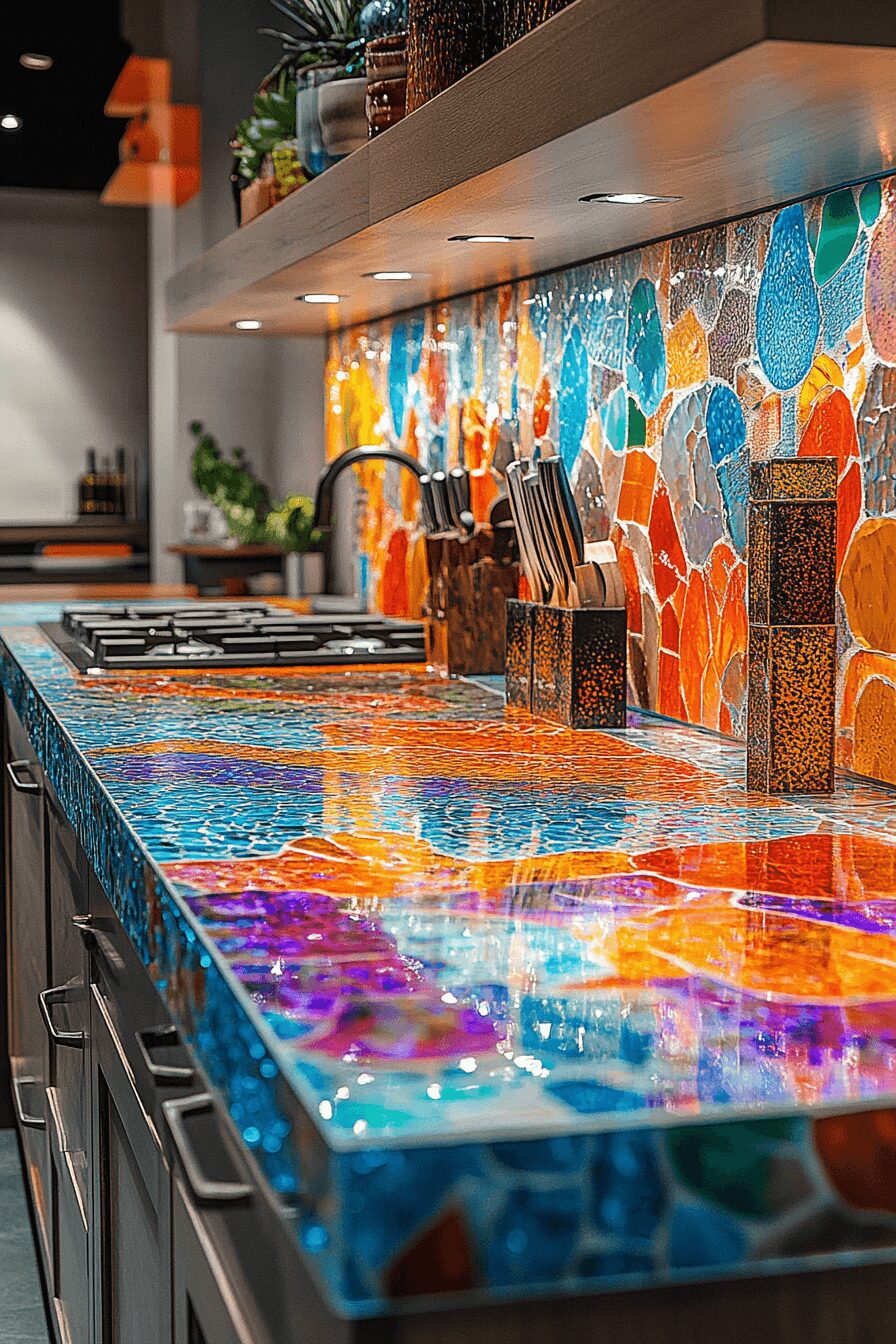 29 Recycled Glass Countertops That Sparkle With Sustainable Style