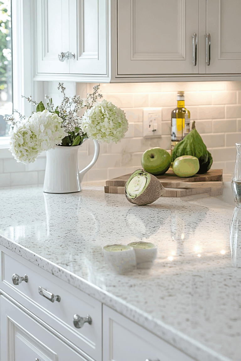 29 White Granite Countertops To Add Fresh Elegance To Your Home