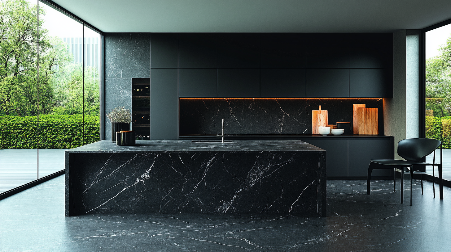 29 Black Marble Countertops That Make A Bold Design Statement